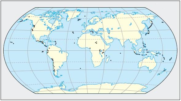 geografia fizyczna: Zjawiska wulkaniczne