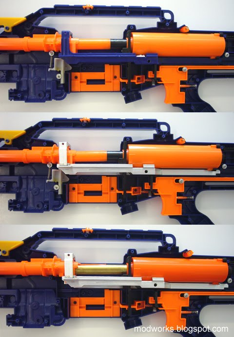 Mod Works: Custom Fabricated Nerf Longshot Aluminium Bolt Sled - Review!