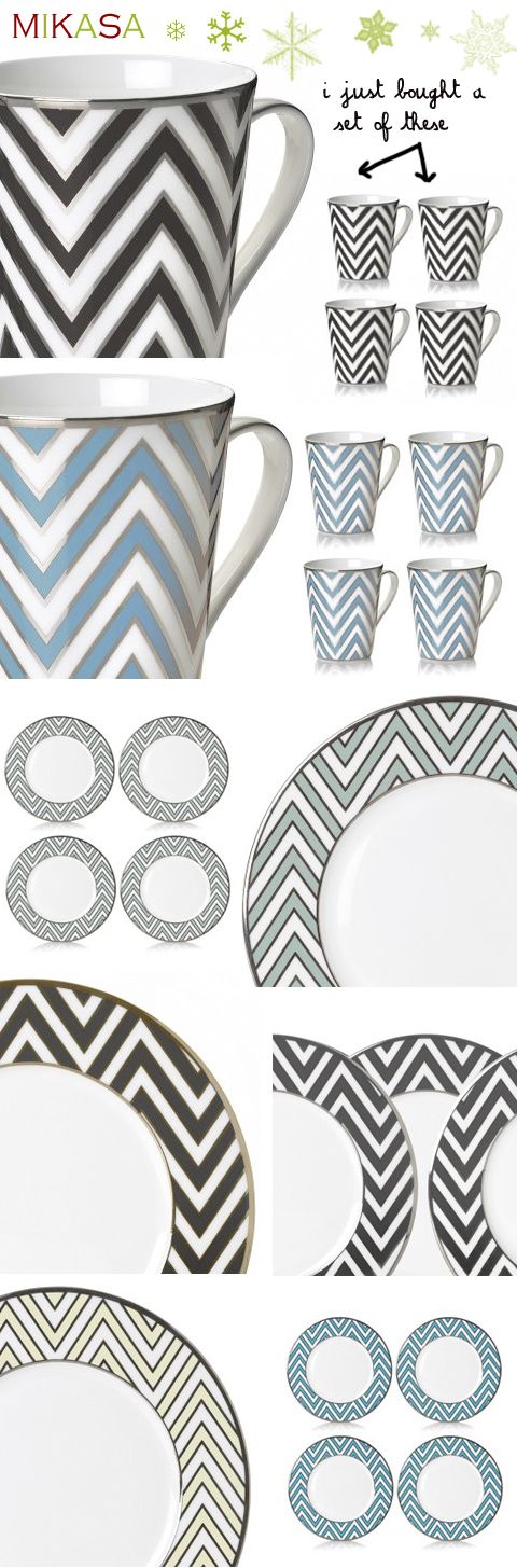 MIKASA....Chevron Plates & Mugs (Via Made By Girl) - Made By Girl