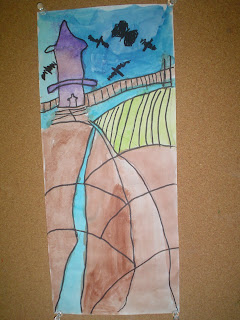 Lessons from the Art Room: Second Grade Japanese Landscapes