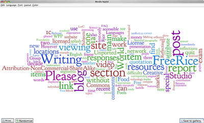 The Writing Studio Blog: Wordle Word Clouds from RSS Feed and Bookmark Tags