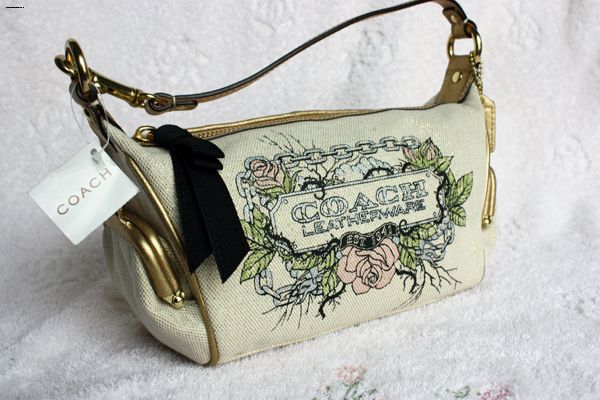 AUTHENTIC COACH FOR LESS: $170 Brand new COACH CANVAS TATTOO TOP HANDLE ...