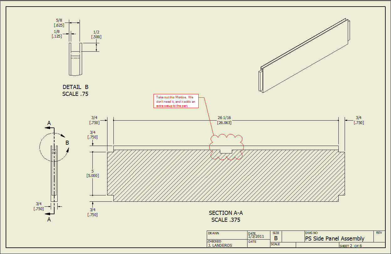 Example of a DWF that has markups on it