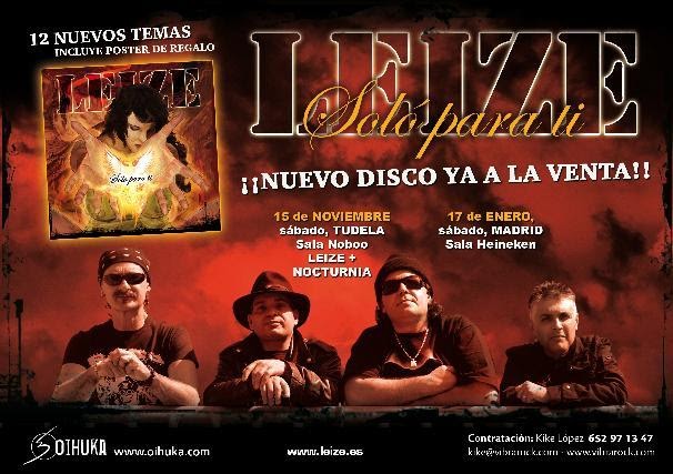 Nuevo disco de Leize SÓLO PARA TI : OcioyViajes.net