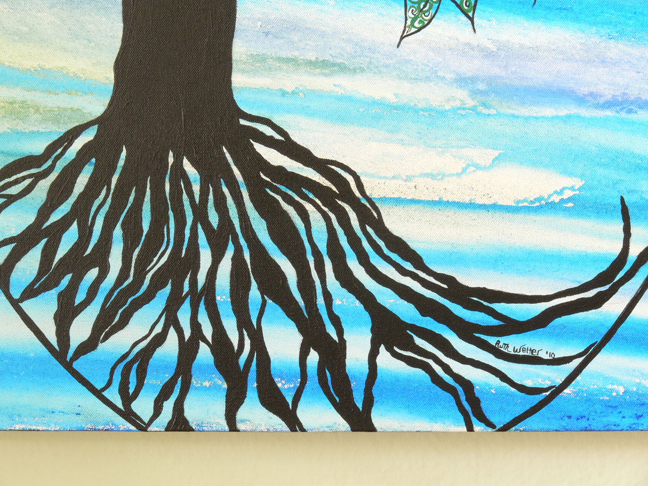 Artful Creations: Mystical Tree - Acrylic Painting On Gallery Canvas