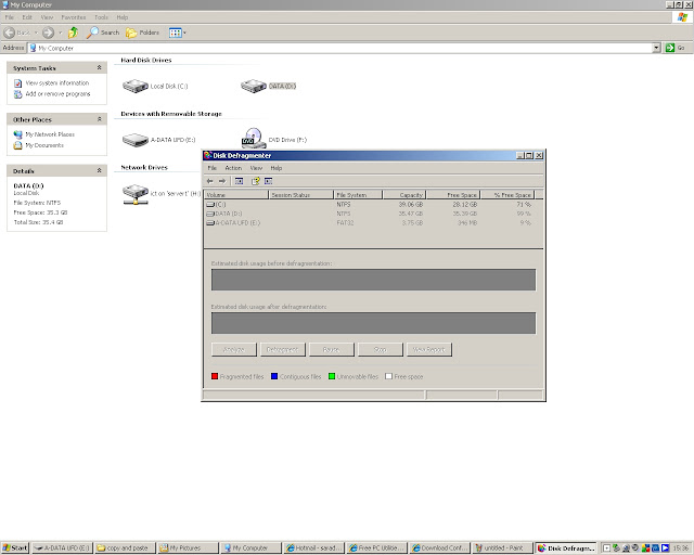 EcusSarad: DISK Cleanup and Defragmentation