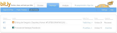 El blog de Gregorio: Deporte y Humor: CACHARREANDO (02) Personalización de URLs con bit.ly