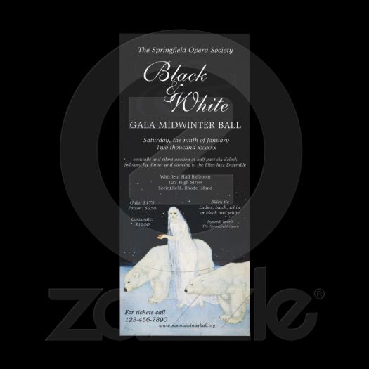 Imagina on Zazzle: Winter Magic Black and White Ball Invitations