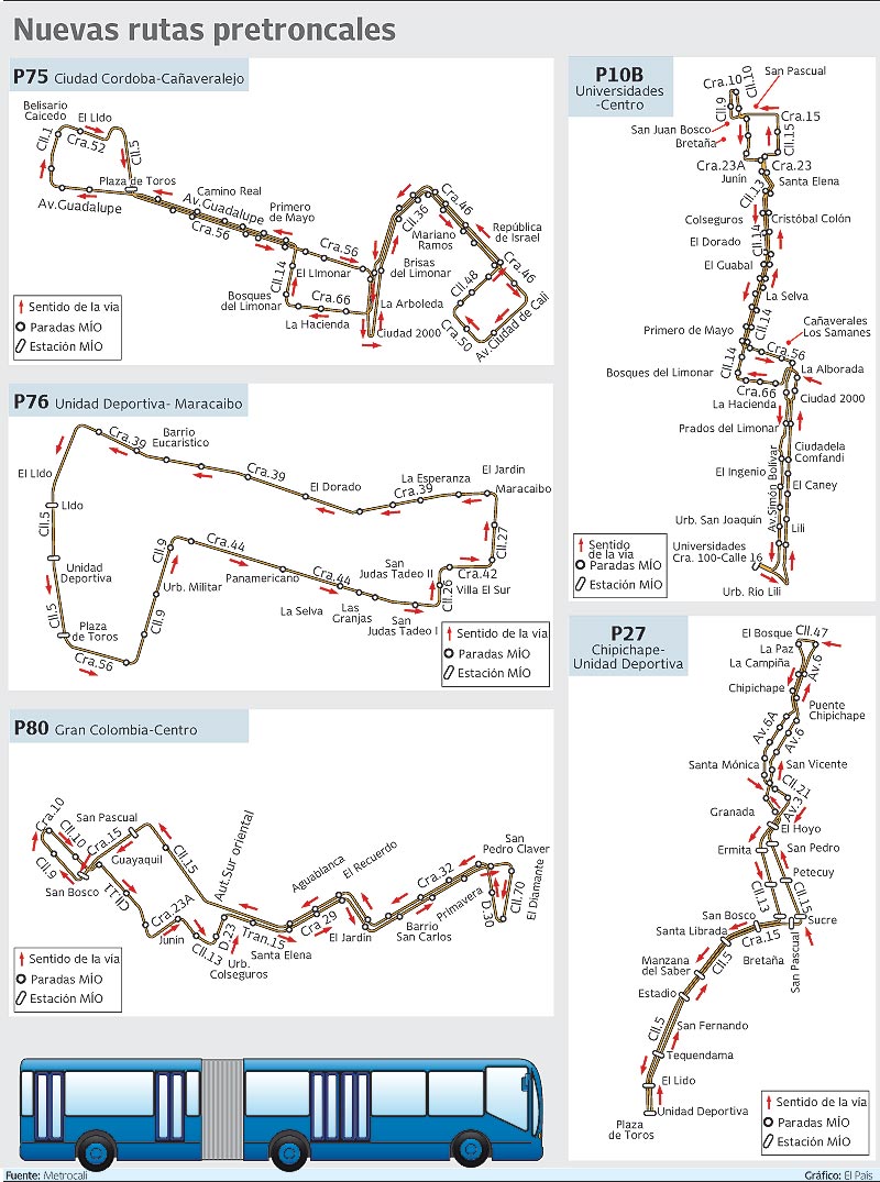 8 nuevas rutas del MIO - Noticias de Cali y Colombia- Actualidad ...