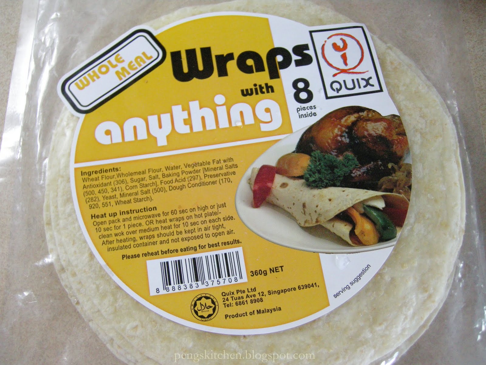 Peng's Kitchen: Mushroom & Ham Tortilla Pizza