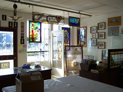 Lowell's Stained Glass Studio: Door and side light windows