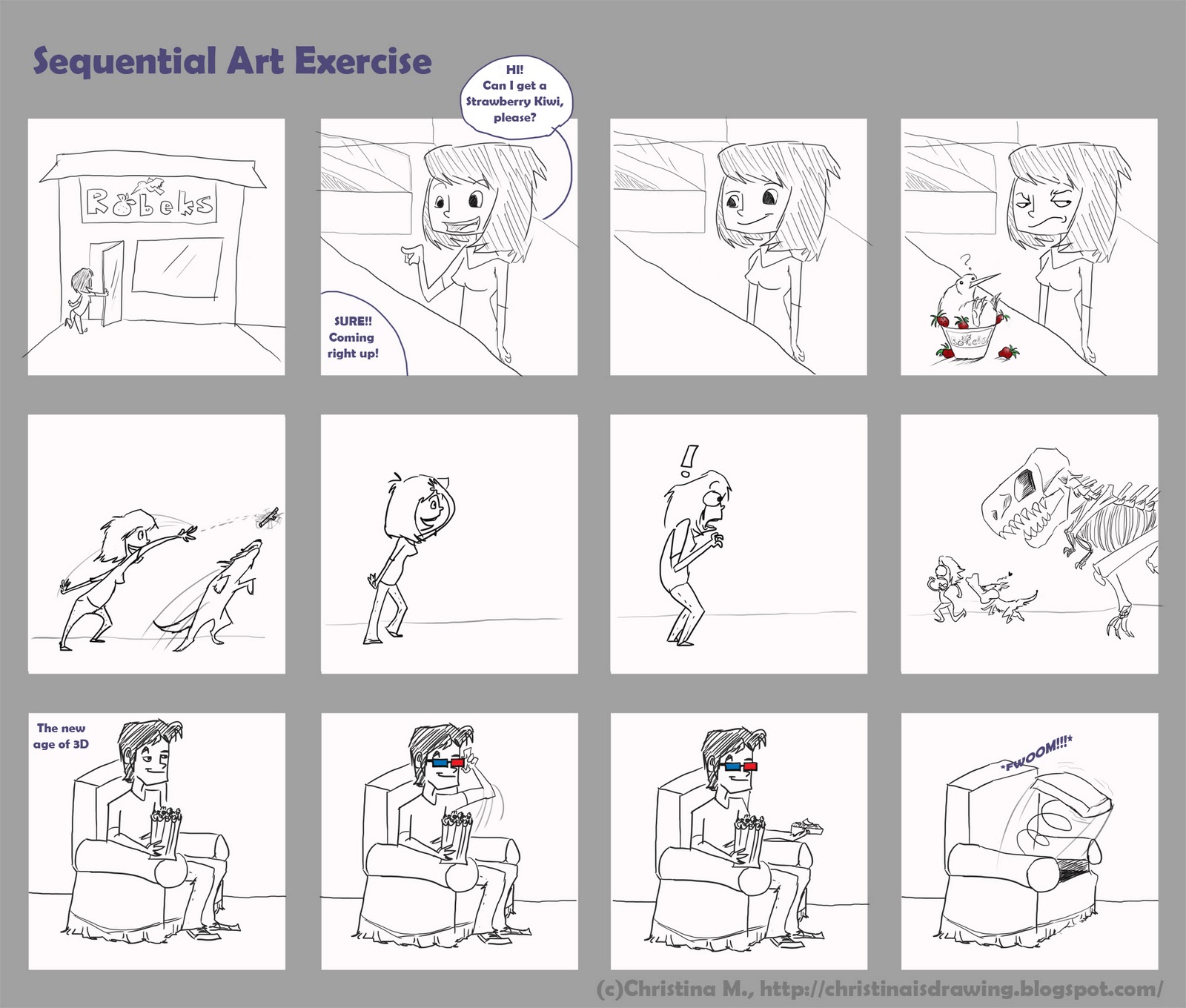 Christina's Sketchblog: Sequential Art assignment
