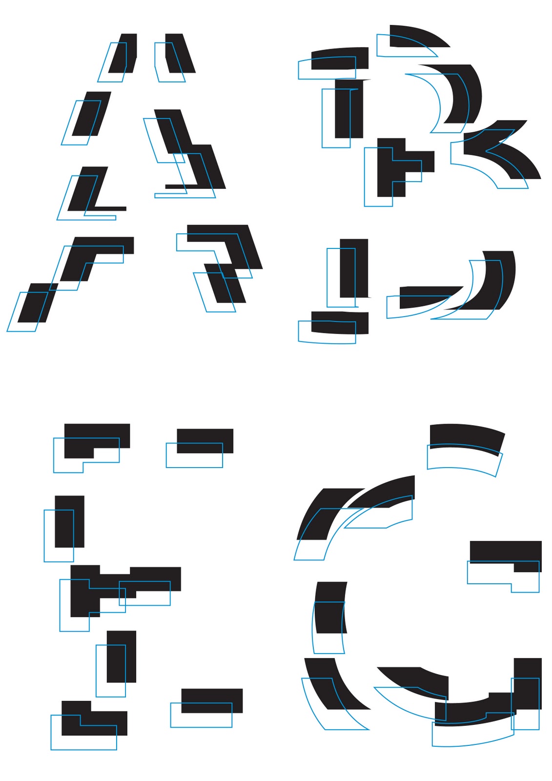 Design Practice Blog.: Final series of letters... Divide.