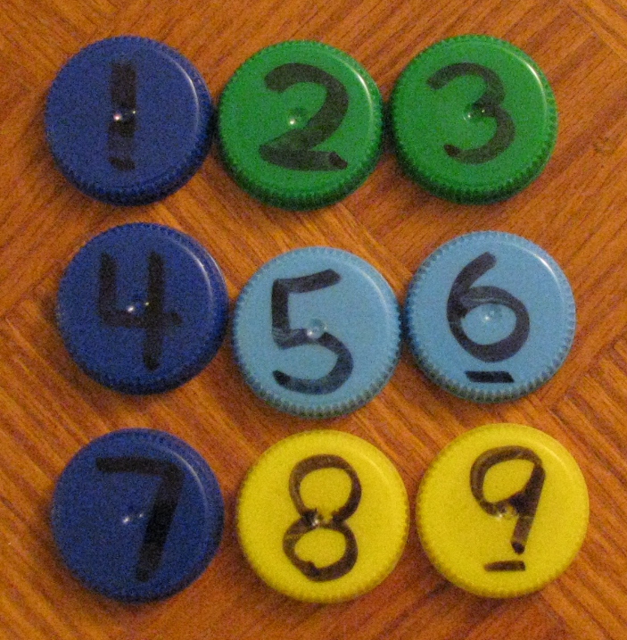love2learn2day: Milk Cap Math: Magic Square Game