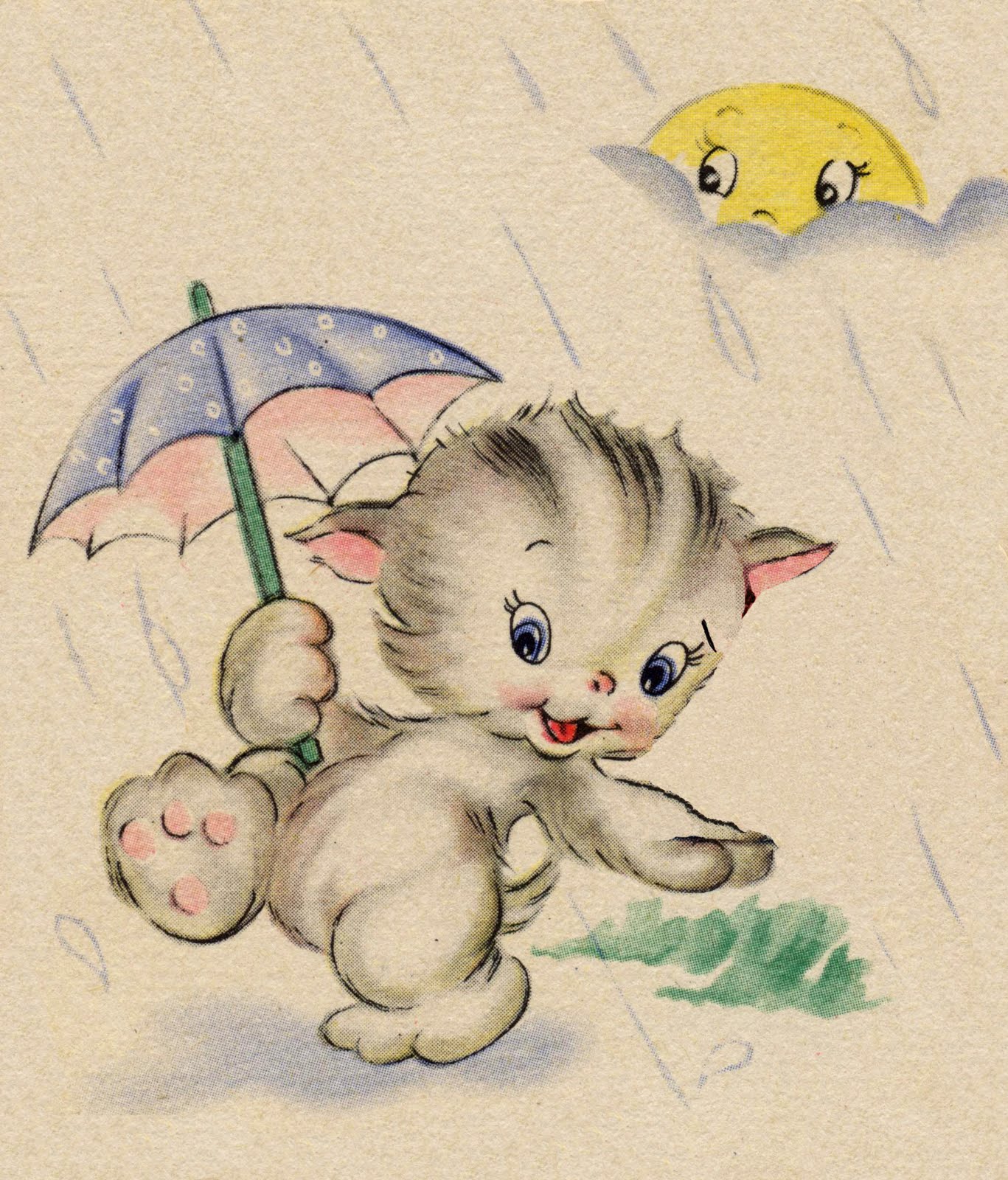 PeggyLovesVintage Blog: Free April Showers Vintage Image and Easter ...