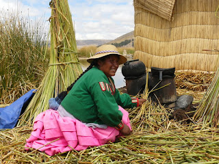 Los Uros o Urus en Bolivia (Islas flotantes)