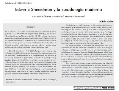 Docencia en Psiquiatría: Edwin Shneidman y la suicidología moderna ...
