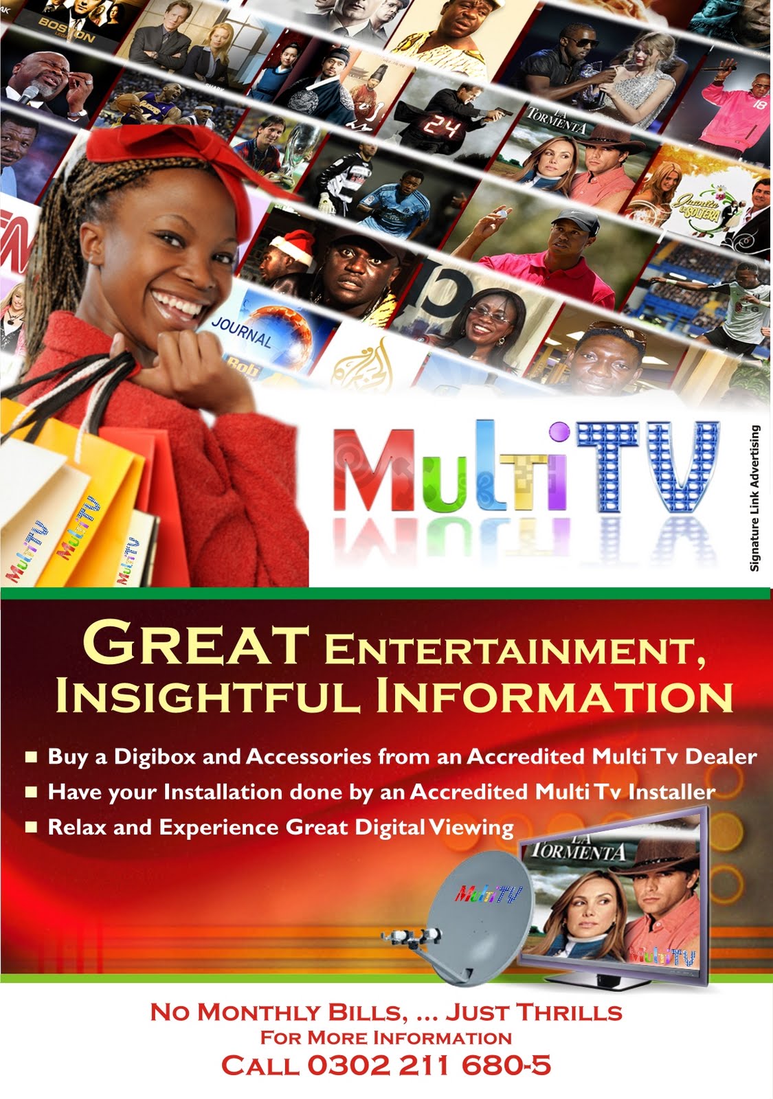 Signature Link Advertising: multi tv