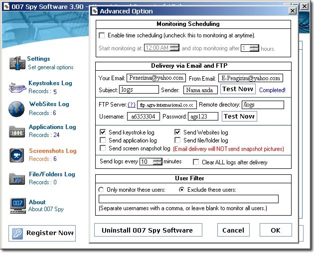 CARA MENGIRIM DATA-DATA KEYLOGGER KE EMAIL