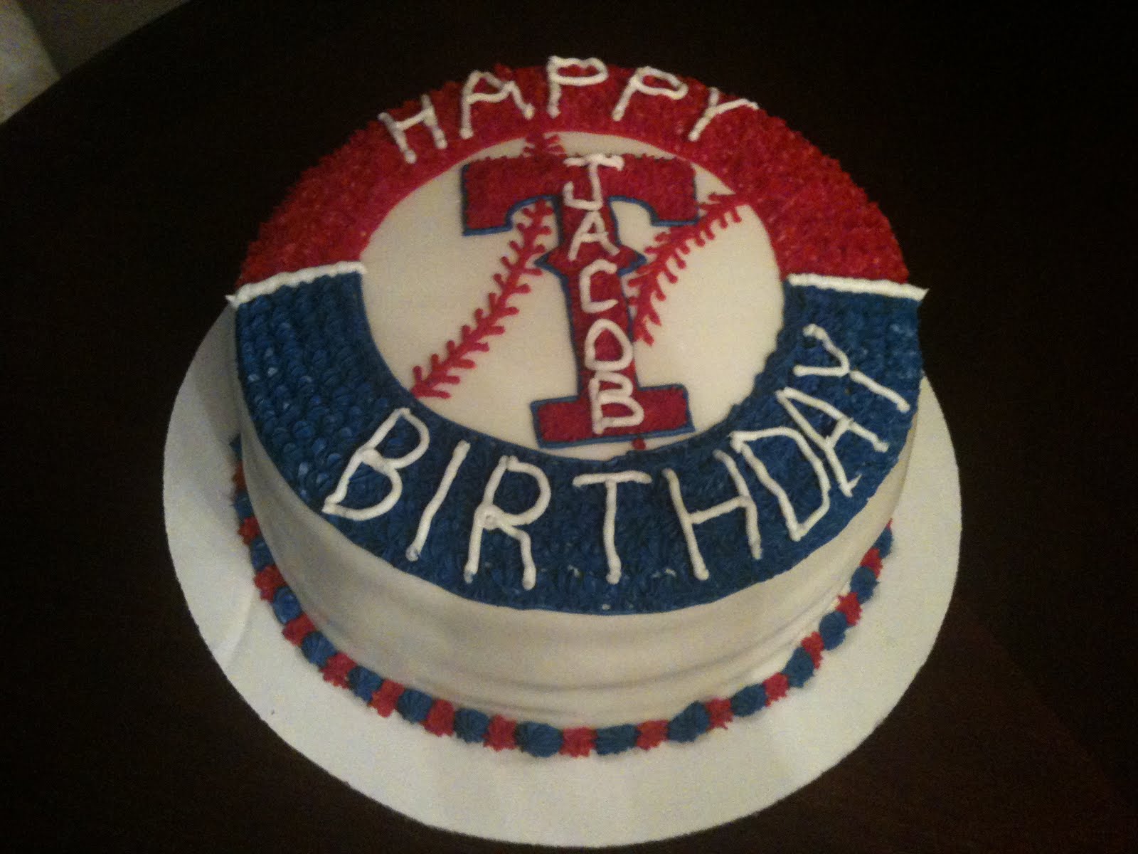 Cakes by Joanna: Texas Rangers Birthday Cake