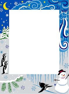 Debbie's Resource Cupboard: Winter decorated writing frames