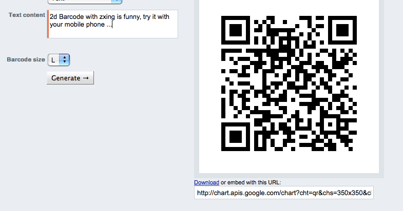 Welcome to my scratchpad: zxing - 2D barcode image processing library