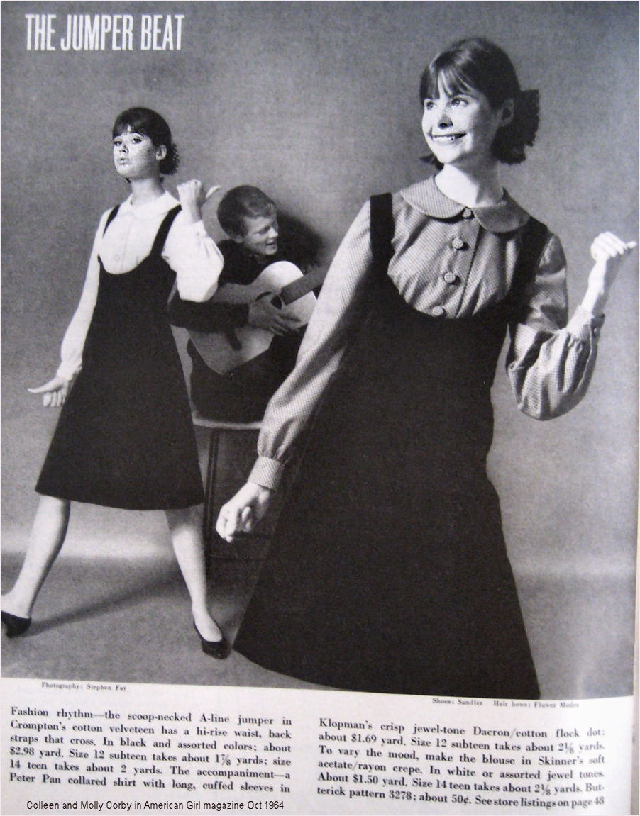 Corby Sisters: 1964 Colleen & Molly Corby in American Girl magazine