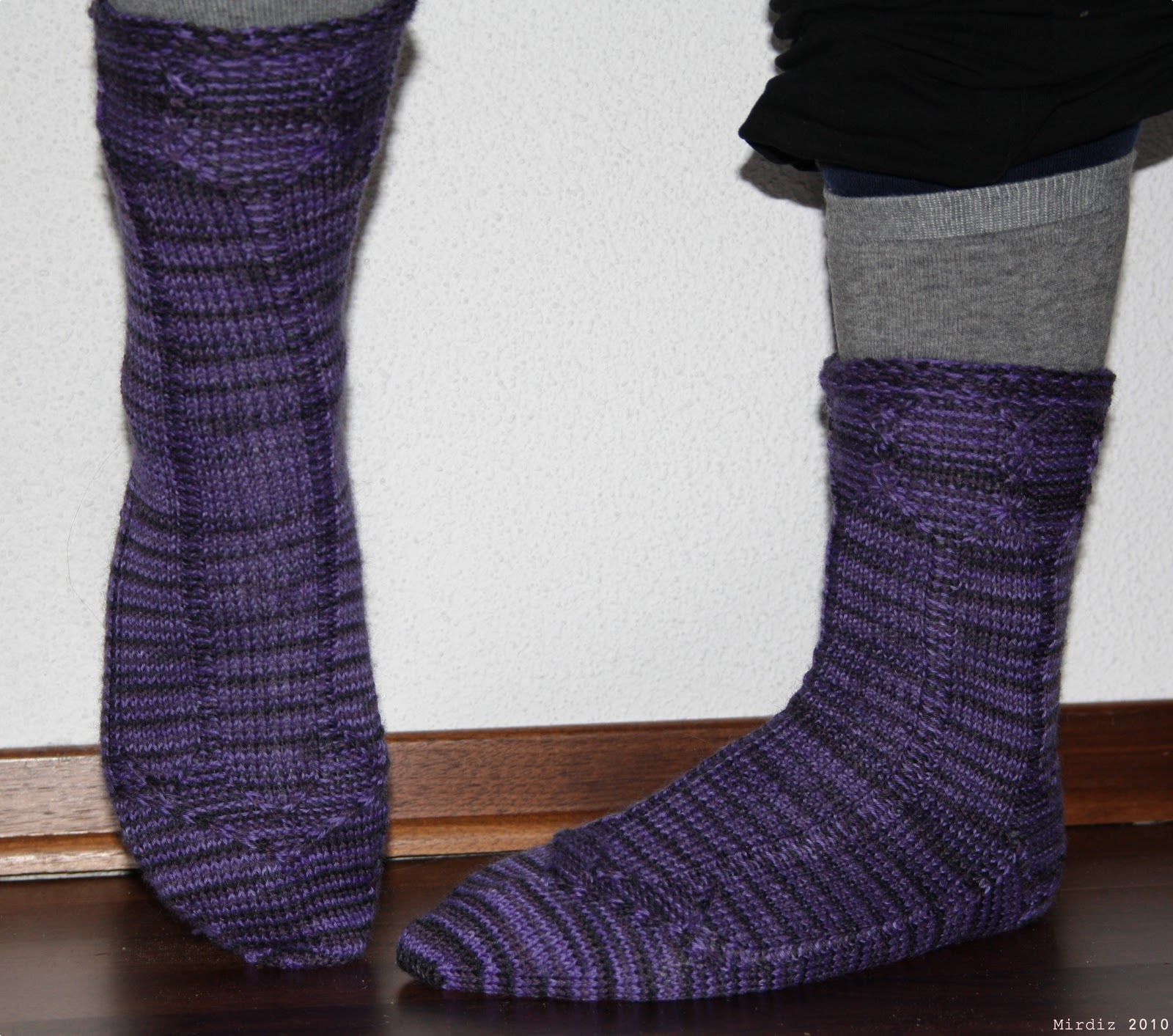Strikkeklubben: Lilla regn sokker:)