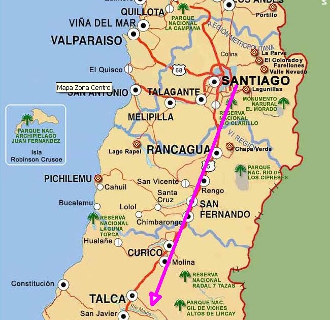 VISITA A TALCA (zona 2): 1) Viaje a Talca