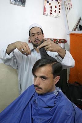 thruafghaneyes: Barber Shop In Kabul