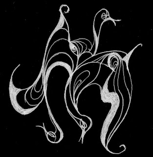 Little Drawings: scratch paper bird