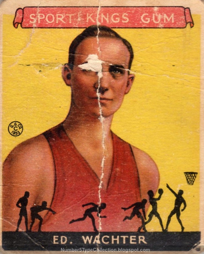 Number 5 Type Collection: 1933 Goudey "Sport Kings Gum" #5, Ed Wachter ...