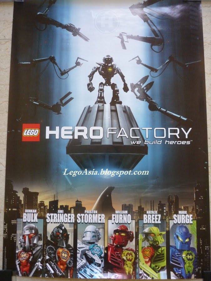 Lego Asia: Lego Hero Factory Promotion Poster NEW
