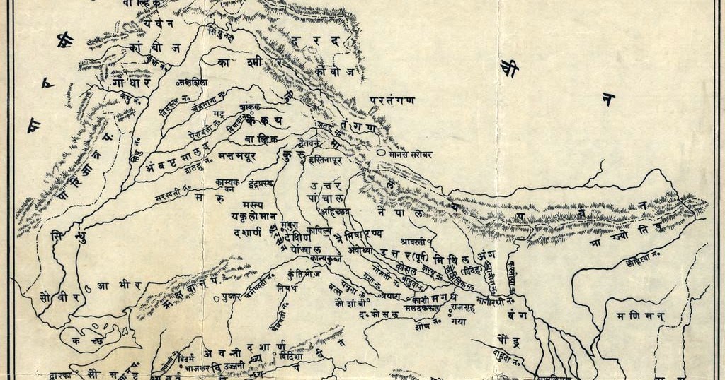 Map of India in the Age of the Mahabharata
