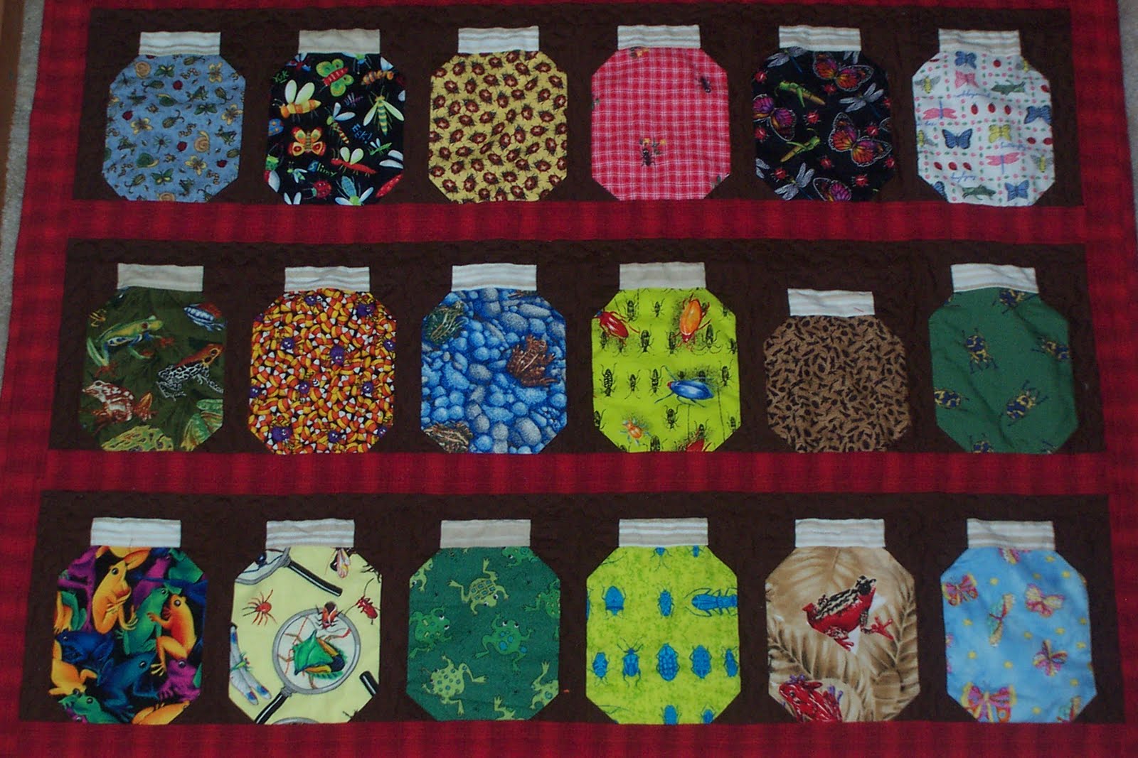 All things angelfishy: Bug Jar quilt for my cousin's baby