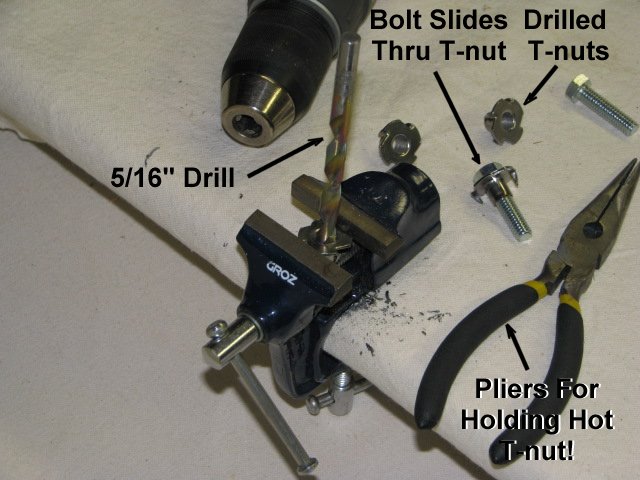 Railway Bob's Module Building Tips: T-Nuts For Alignment Pins/Bolts