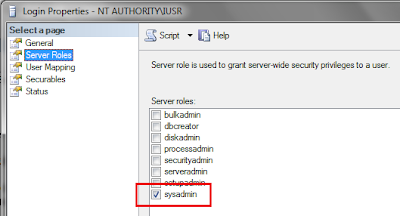 : Login failed for user 'NT AUTHORITY\IUSR'