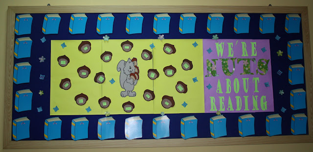 Library Bulletin Boards: We're NUTS about Reading