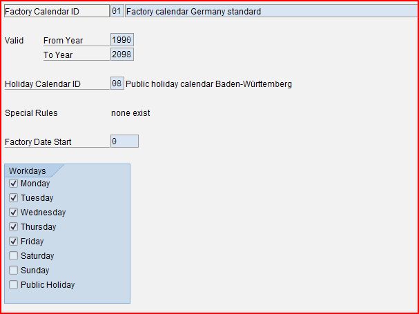 SAP Learning & Practical Solutions: Creating Factory Calender for ...