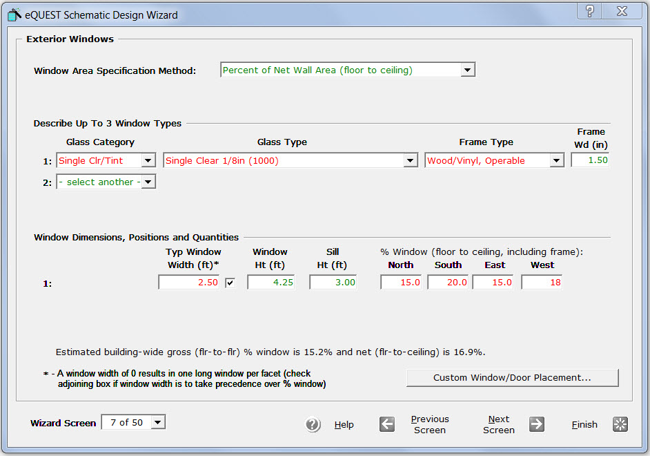 Sustainable Urban Citizenship: eQuest Energy Model: Update 1