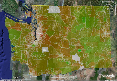 Census KML Data Visualization: Median Household Value for Washington ...
