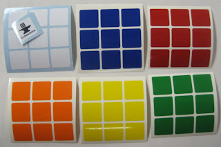 Standard 6 color Replacement Set - 3x3x3 BLACK CUBE