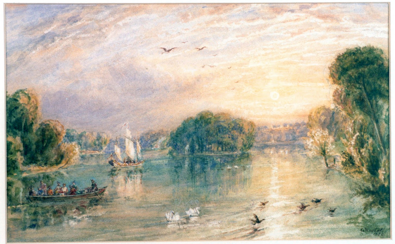 Westall Brother artists: Robert Westall Lake District view