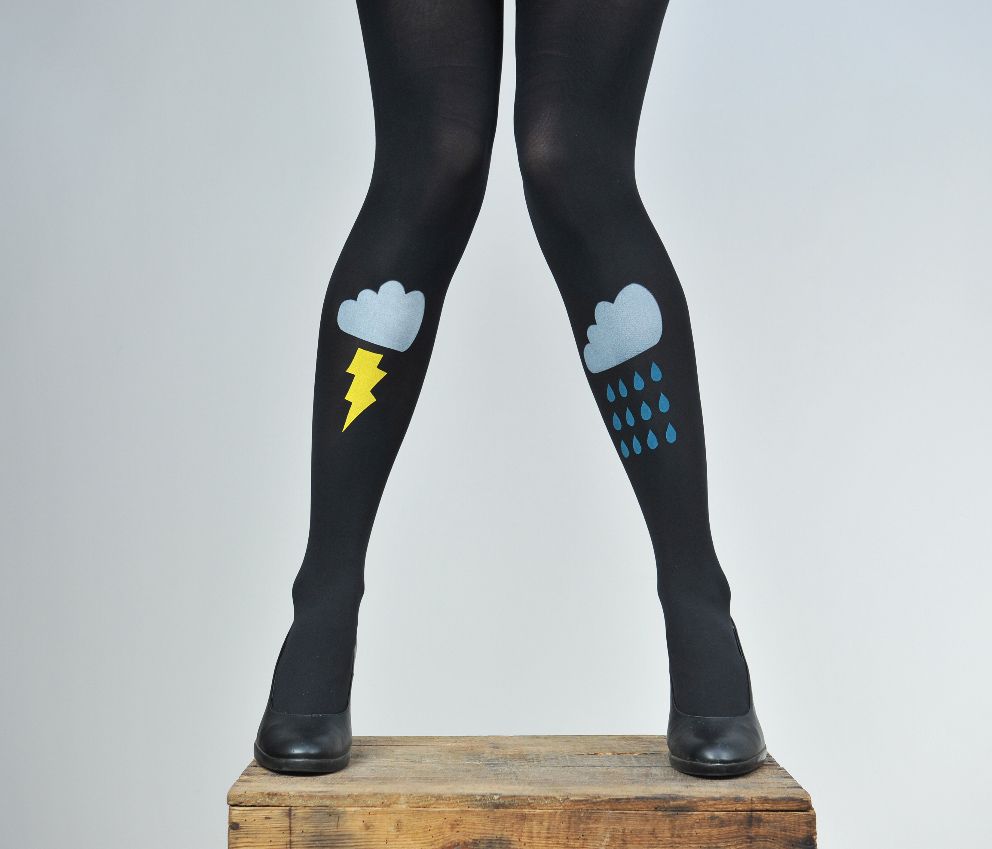 If It's Hip, It's Here (Archives): Witty Hand Screen-Printed Tights ...