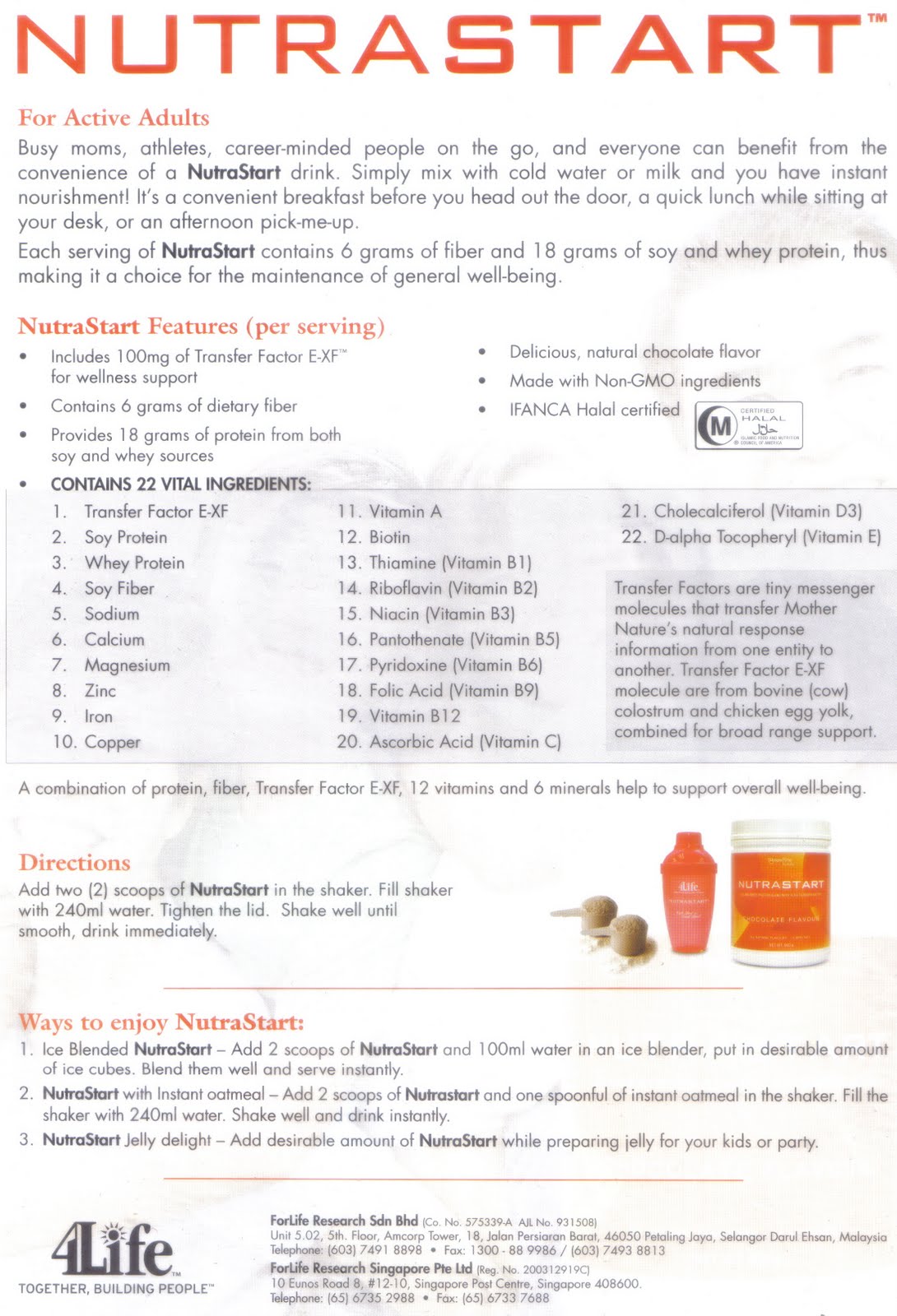 4Life Transfer Factor: NUTRASTART