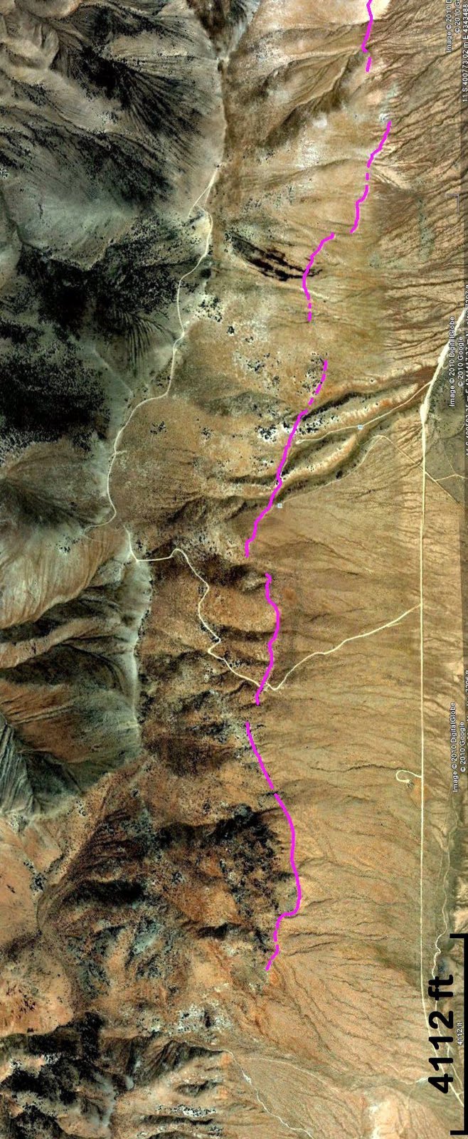 Looking For Detachment: Friday Fault Photo: Fairview Peak, NV, Fault Line