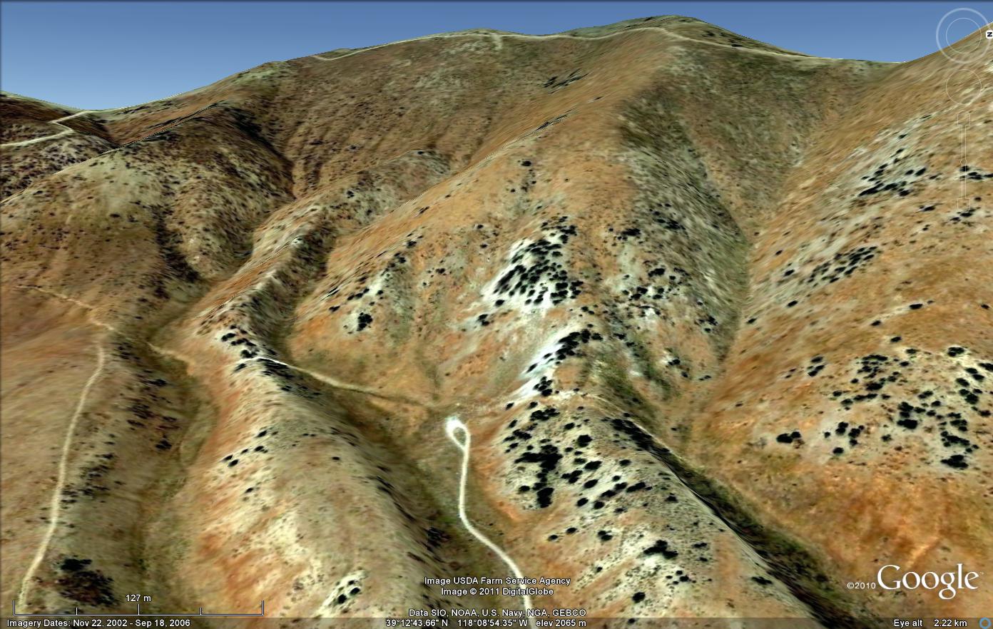 Looking For Detachment: Friday Fault Photo: Fairview Peak, NV, Fault Line