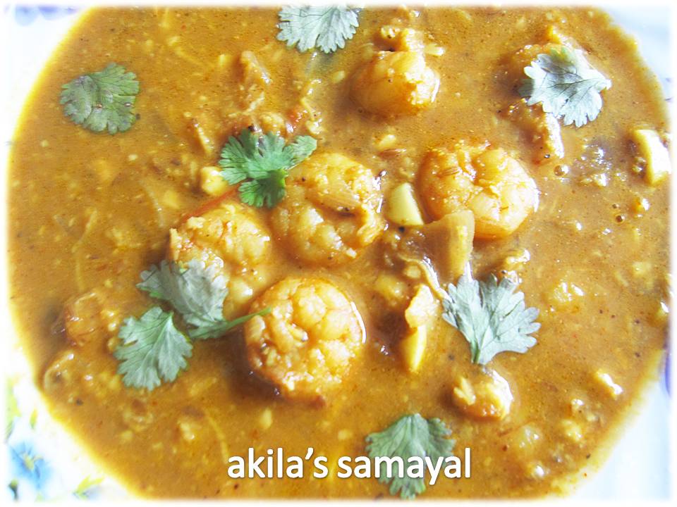 Learning-to-cook: Prawn Kuzhambu