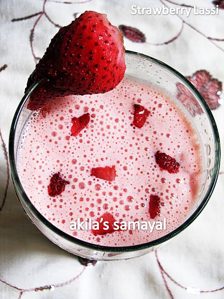 Learning-to-cook: Strawberry Lassi