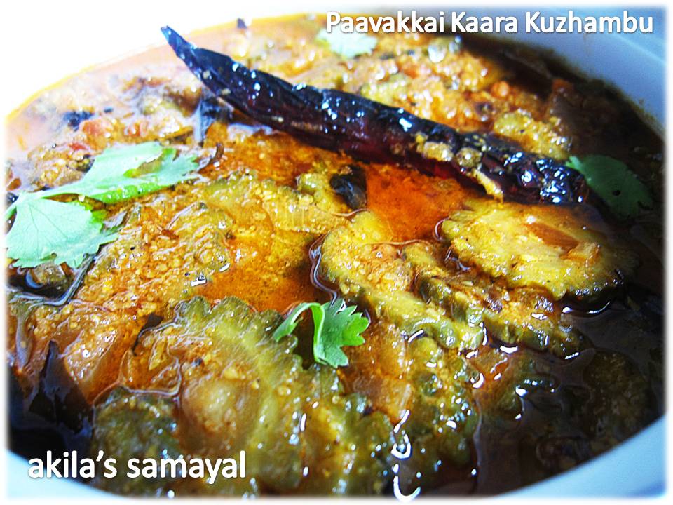 Learning-to-cook: Pavakkai PuliKuzhambu (Bittergourd Tamarind Gravy ...